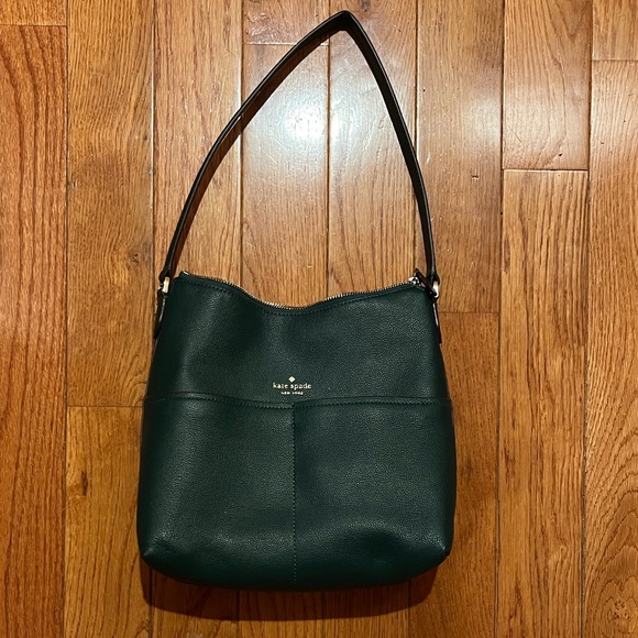 kate spade | Bags | Kate Spade Bailey Shoulder Dark Green Shoulder Bag ...